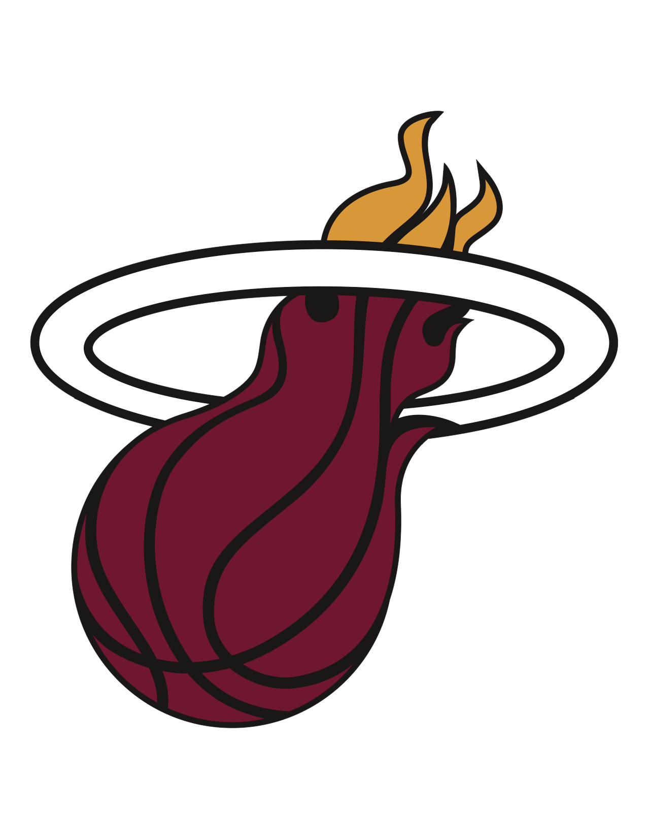 Miami Heat Logo Step Step Draw