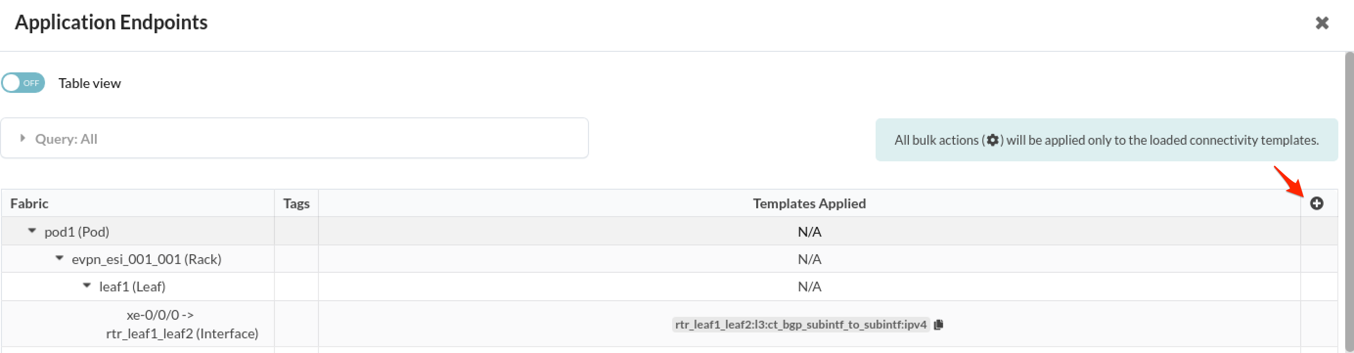 Update Connectivity Template Assignments | Apstra 5.1 | Juniper Networks