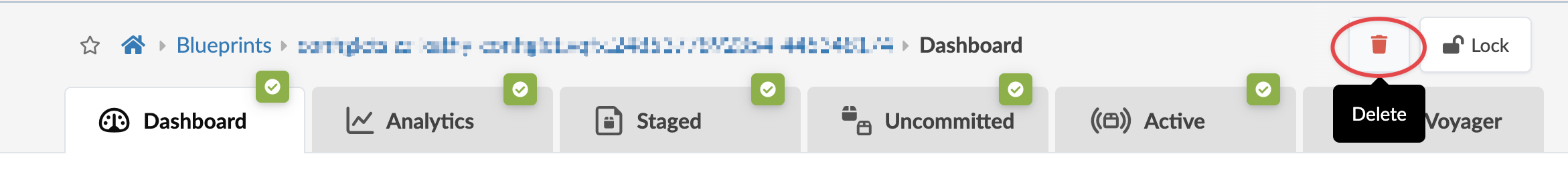 Delete Blueprint | Apstra 5.1 | Juniper Networks