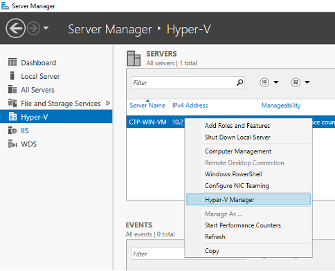 Creating a Virtualized Instance of CTPView Server on a Hyper-V Server | CTP | Juniper Networks