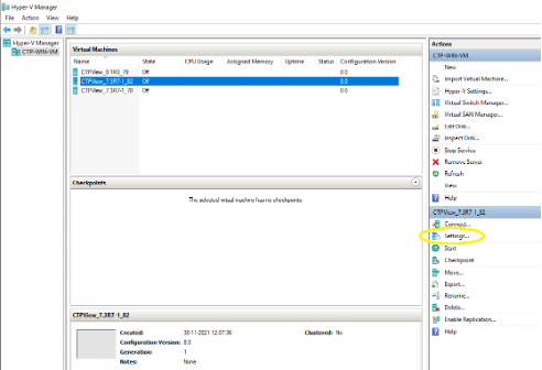 Creating a Virtualized Instance of CTPView Server on a Hyper-V Server | CTP | Juniper Networks