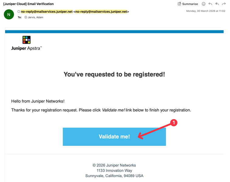 Step 1 Create DC Assurance Account | Juniper Data Center Assurance ...