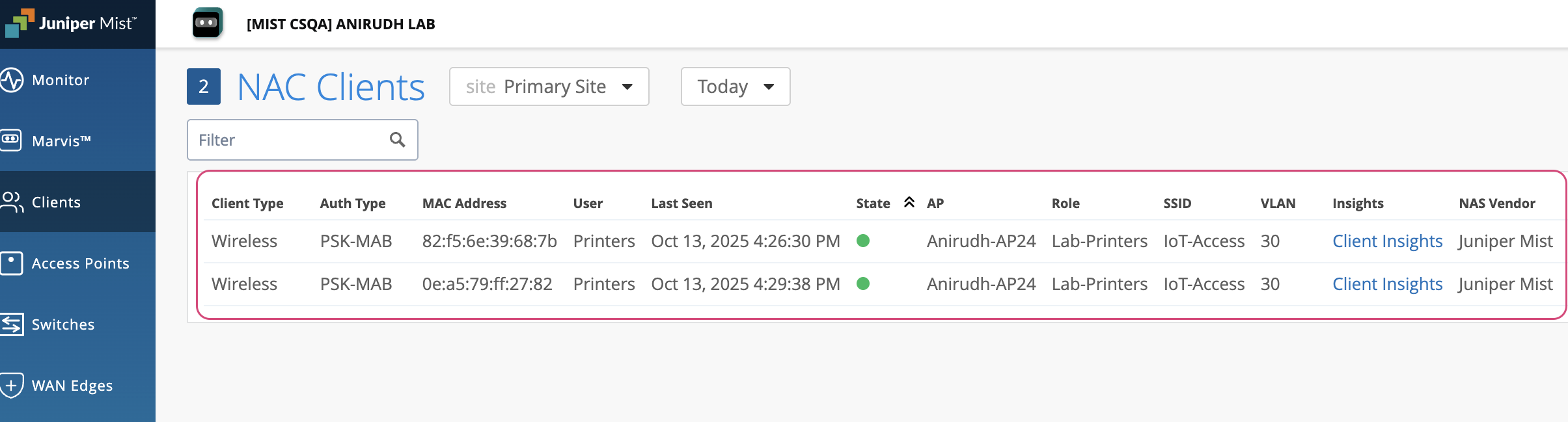 WPA3 Radius PSK Support in Juniper Mist Access Assurance | Mist ...