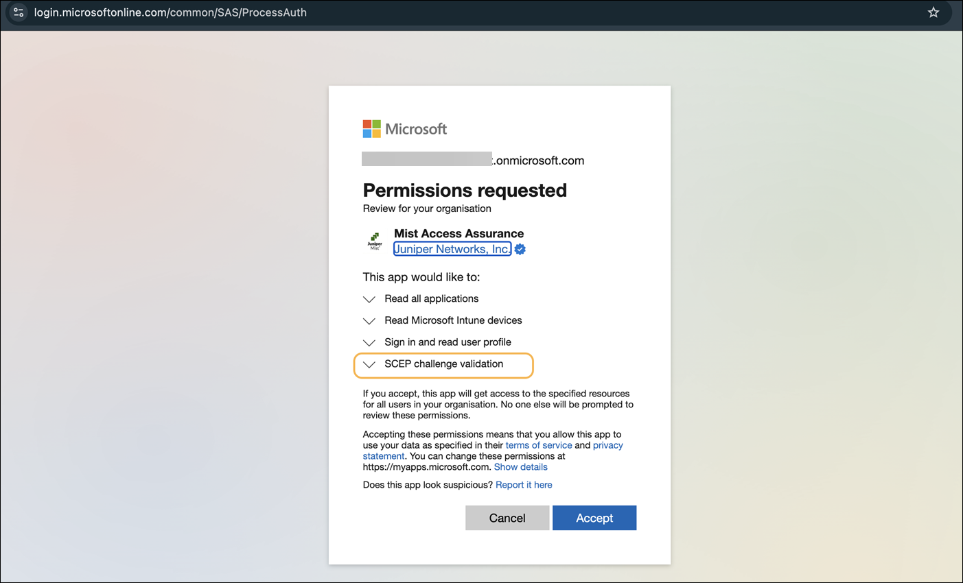Onboard CA and SCEP Integration for Microsoft Intune-Managed Devices | Mist | Juniper Networks