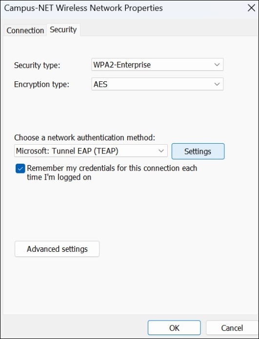 Configure EAP-TEAP Authentication for a Windows Device | Mist | Juniper Networks