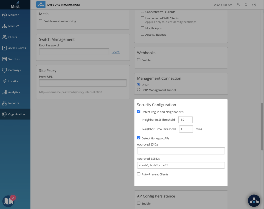 June 30th 2021 Updates | Mist | Documentation | Juniper Networks