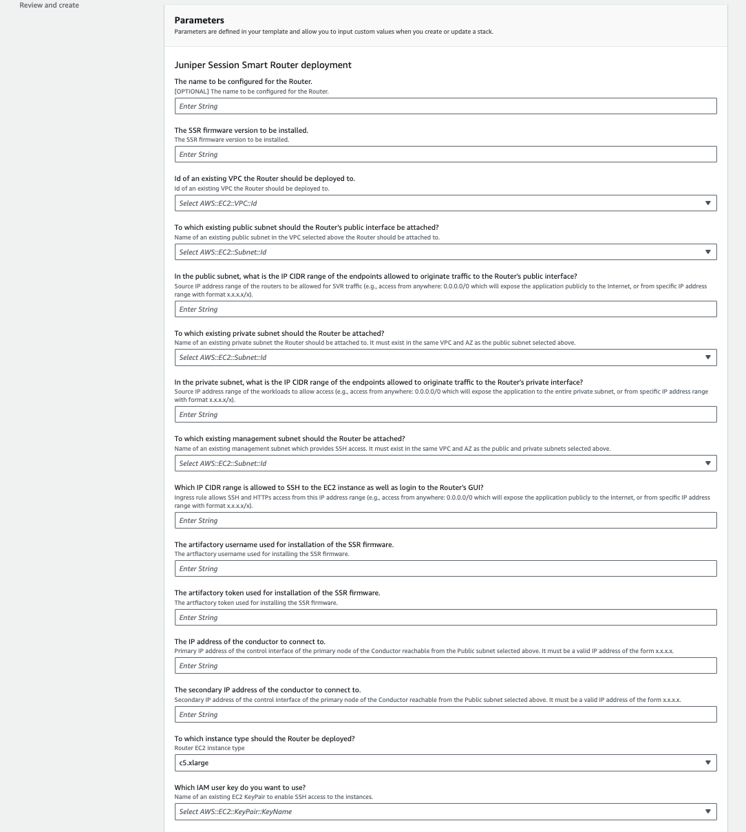 Installing a BYOL Conductor-managed Router in AWS | SSN Docs