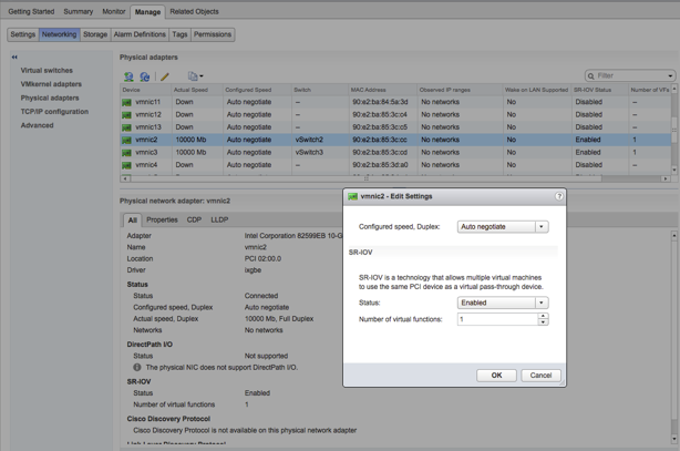 Enabling Sr Iov For Vmware Vmx Getting Started Guide For Vmware Juniper Networks Techlibrary